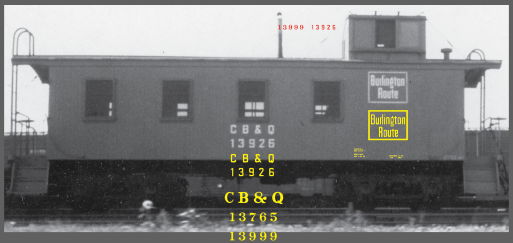 CB&Q, C&S Caboose Decal Set Burlington Route PN#D5 - All Nation Line