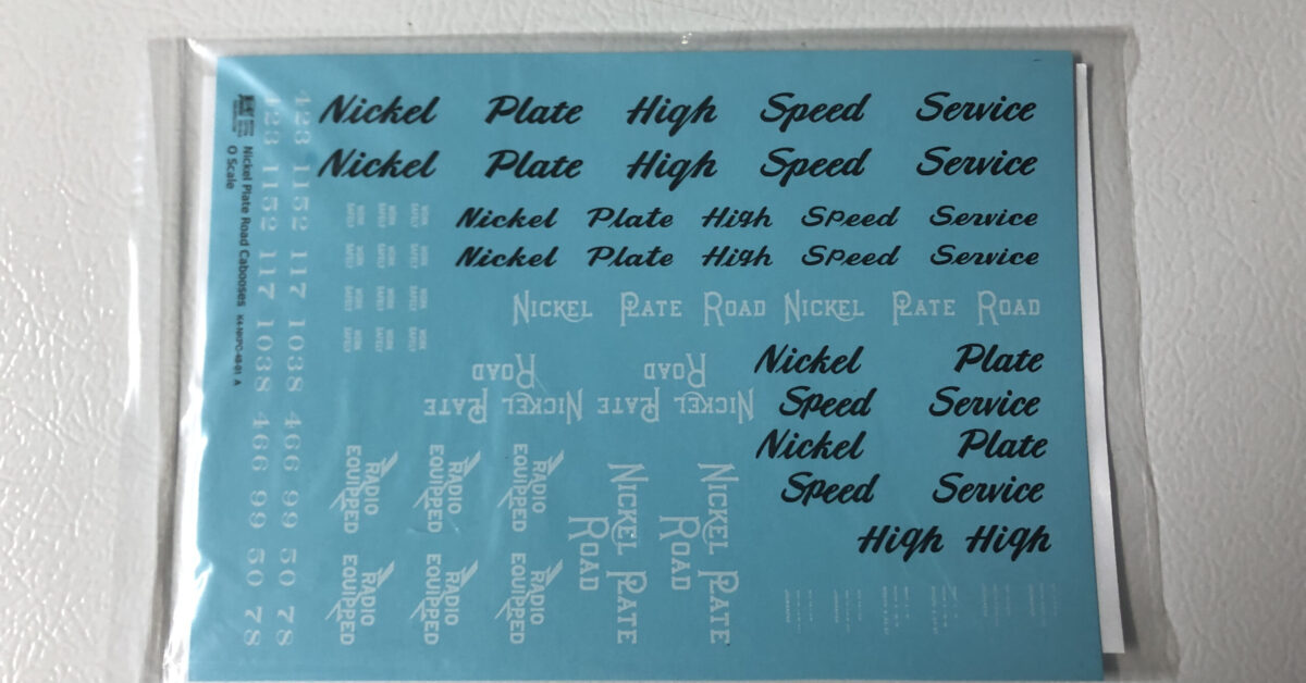 Nickel Plate Road Caboose Decal PN#D3 - All Nation Line