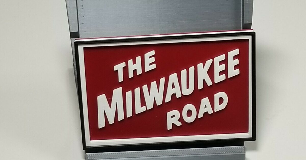 The Milwaukee Road Sign for Model Railroaders PN#H41 - All Nation Line