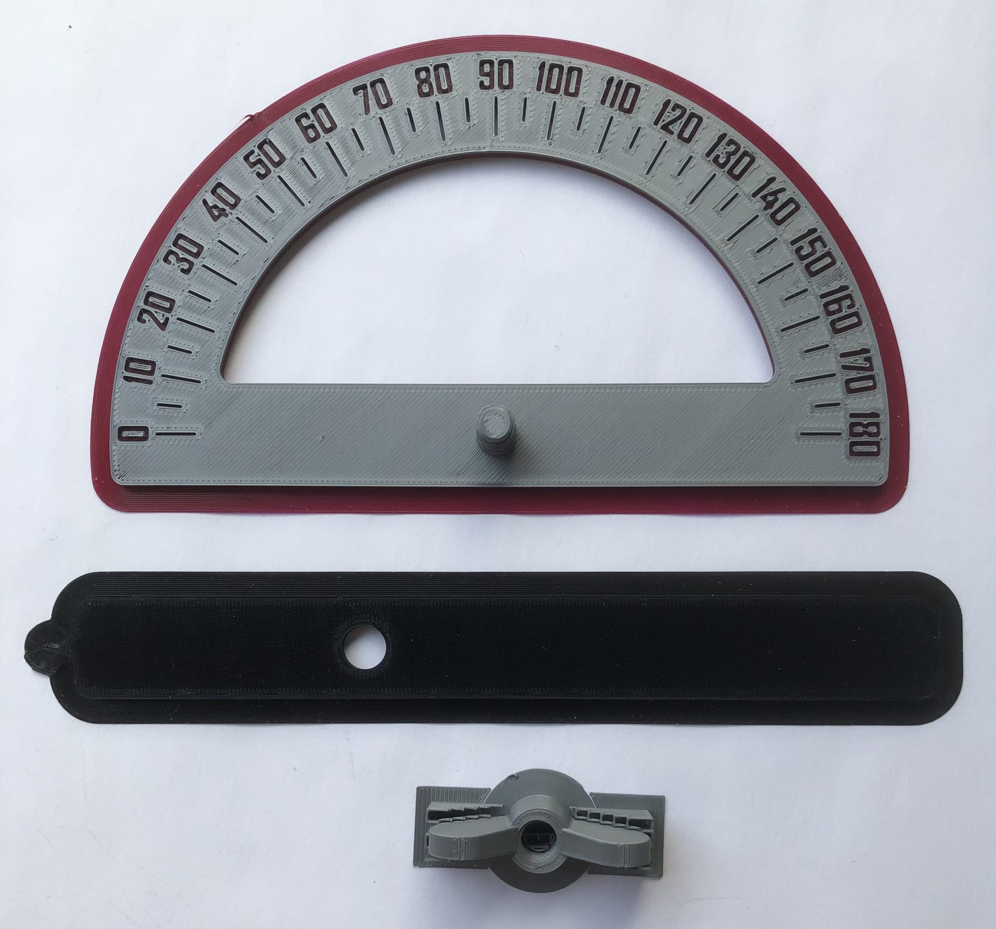 Protractor Tool 3D Printed in PLA Plastic PN#7T - All Nation Line