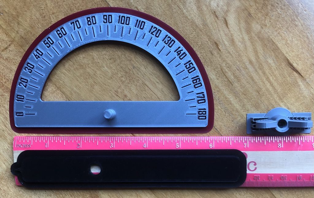 Protractor Tool 3D Printed in PLA Plastic PN#7T - All Nation Line