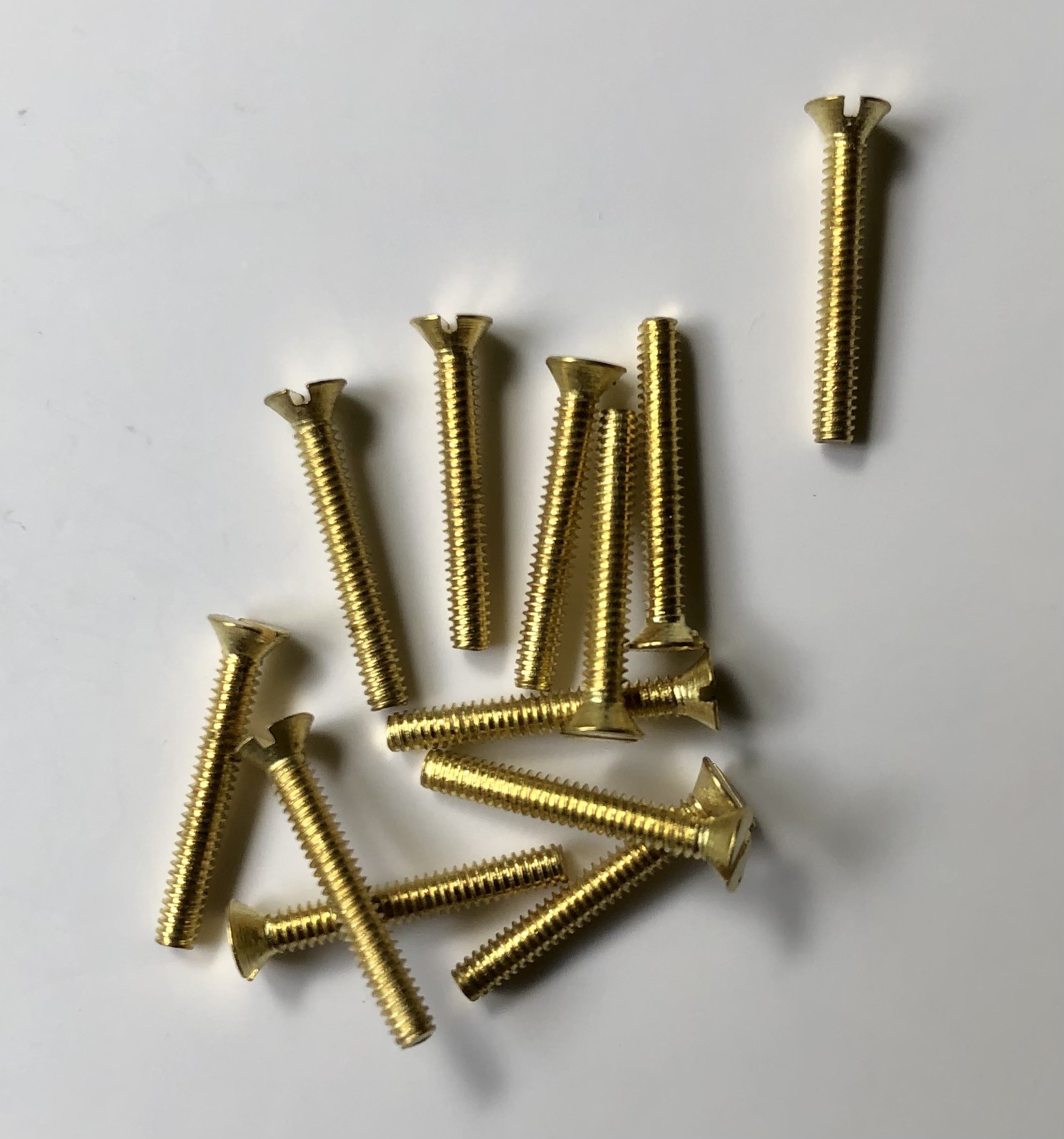 2-56 x 5/8 Slotted Flat Head machine Screw Brass (1 Dozen) PN#262AN ...