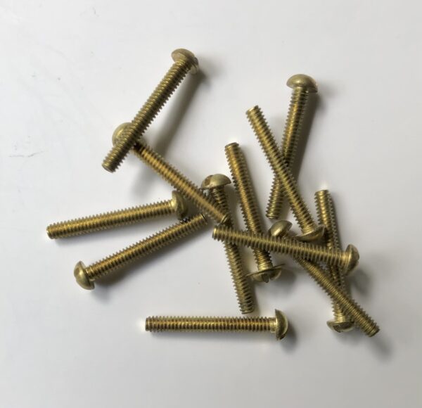 3-48 x 3/4 Slotted Round Machine Screw Brass PN# 261AN - All Nation Line