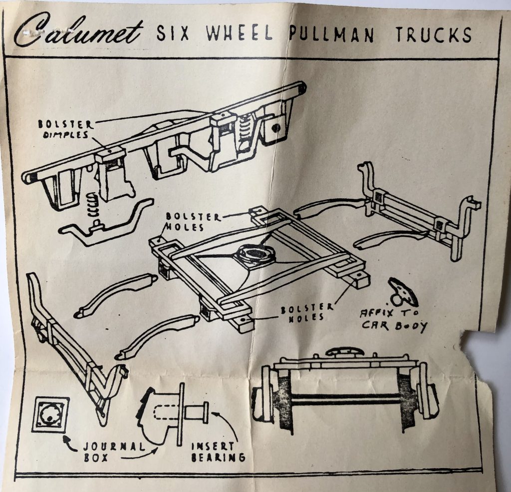 Calumet Six wheel Pullman Trucks Kit PN#U14 - All Nation Line
