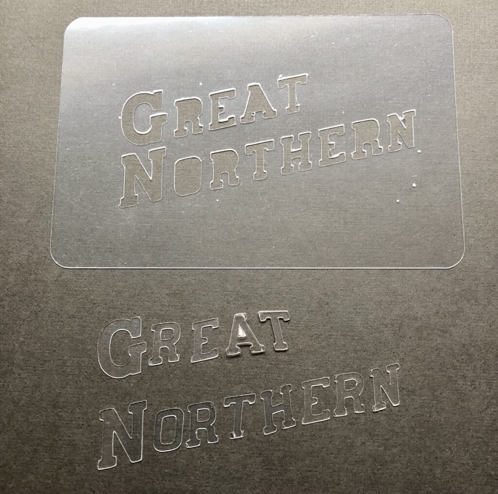 All Nation Great Northern Stencil & Letters (Acetate) PN#291AN - All Nation Line