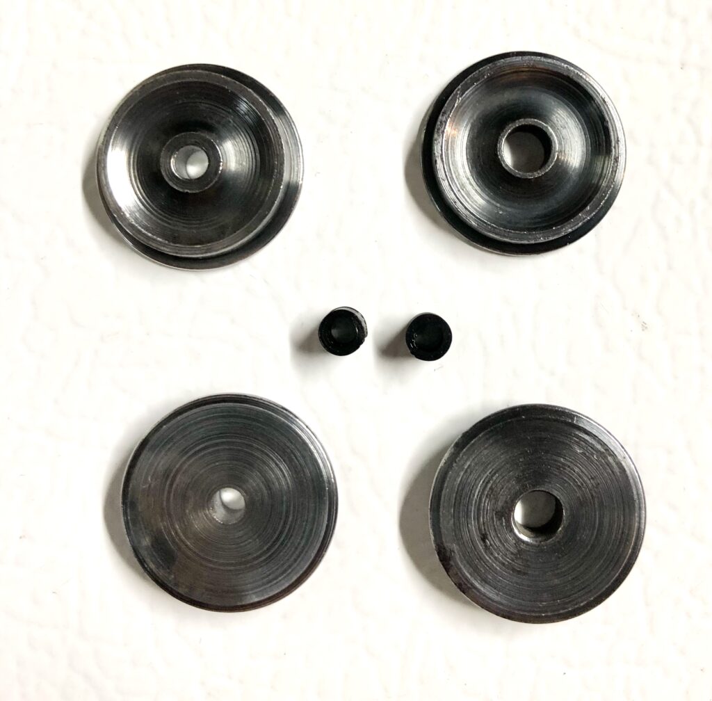 All Nation O Scale 2 Rail 36" Wheels (2 pair) with 2 Insulator Inserts ...