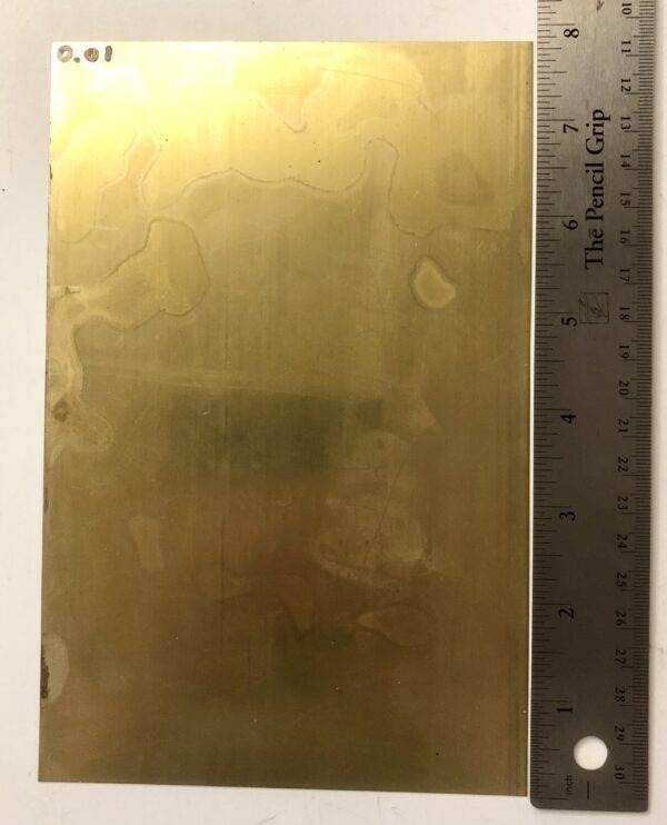 Brass Sheet for Scratch Build 7-7/8” x 5-1/8” x 0.01” PN#433AN - All ...