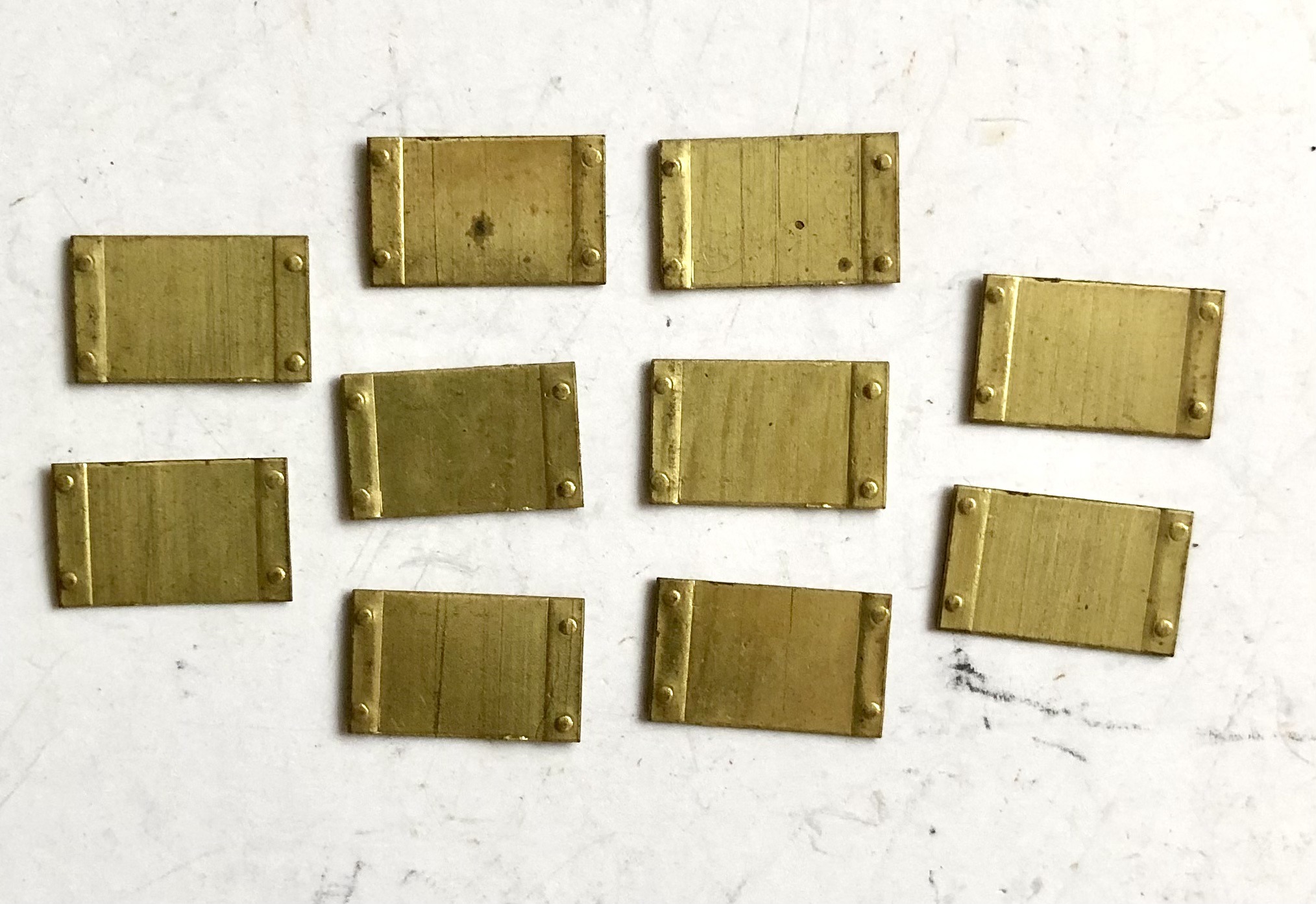 Placard, Boxcar, Brass (10/Pack) PN#8555 - All Nation Line