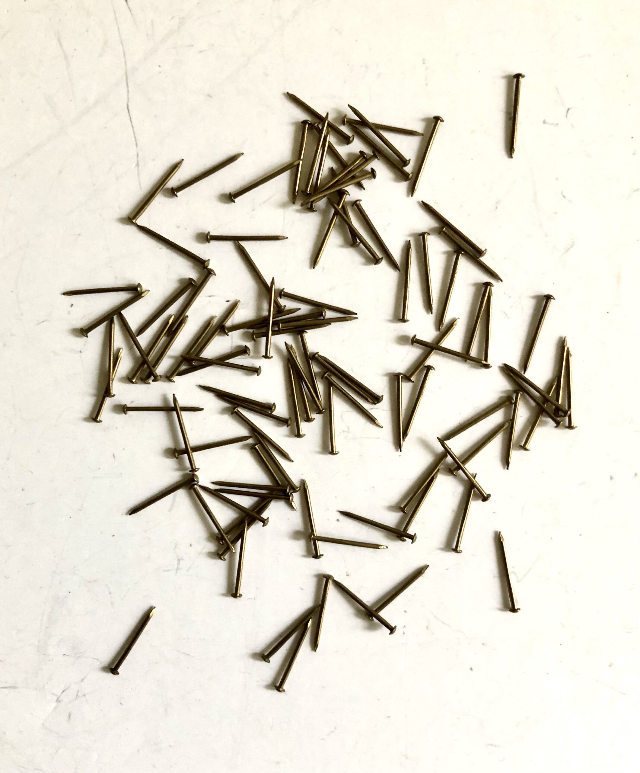 Escutcheon Pins 22 Gauge x 3/8" (100/bag) Brass PN#701 - All Nation Line