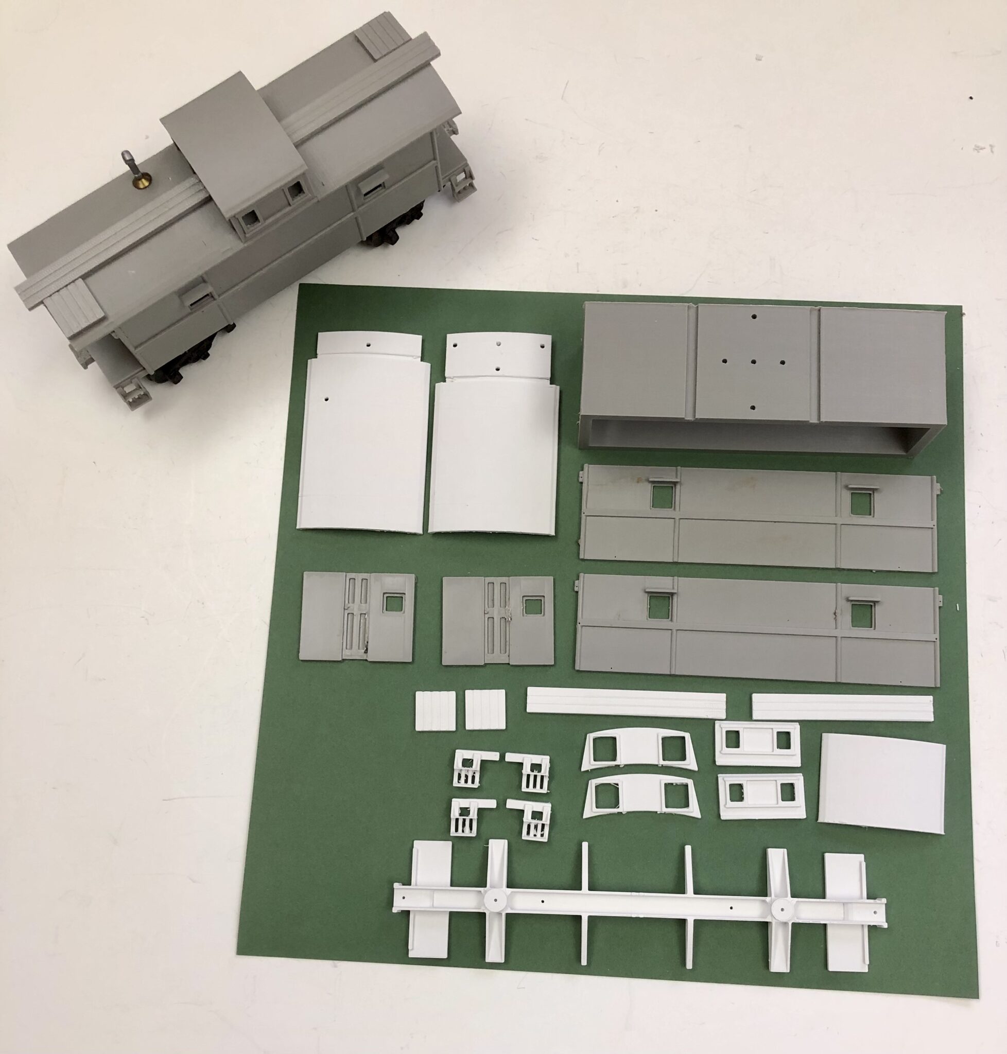 Scale Model Railways Megow 31' 3" C&O Steel Caboose KIT With 1 Pair L ...